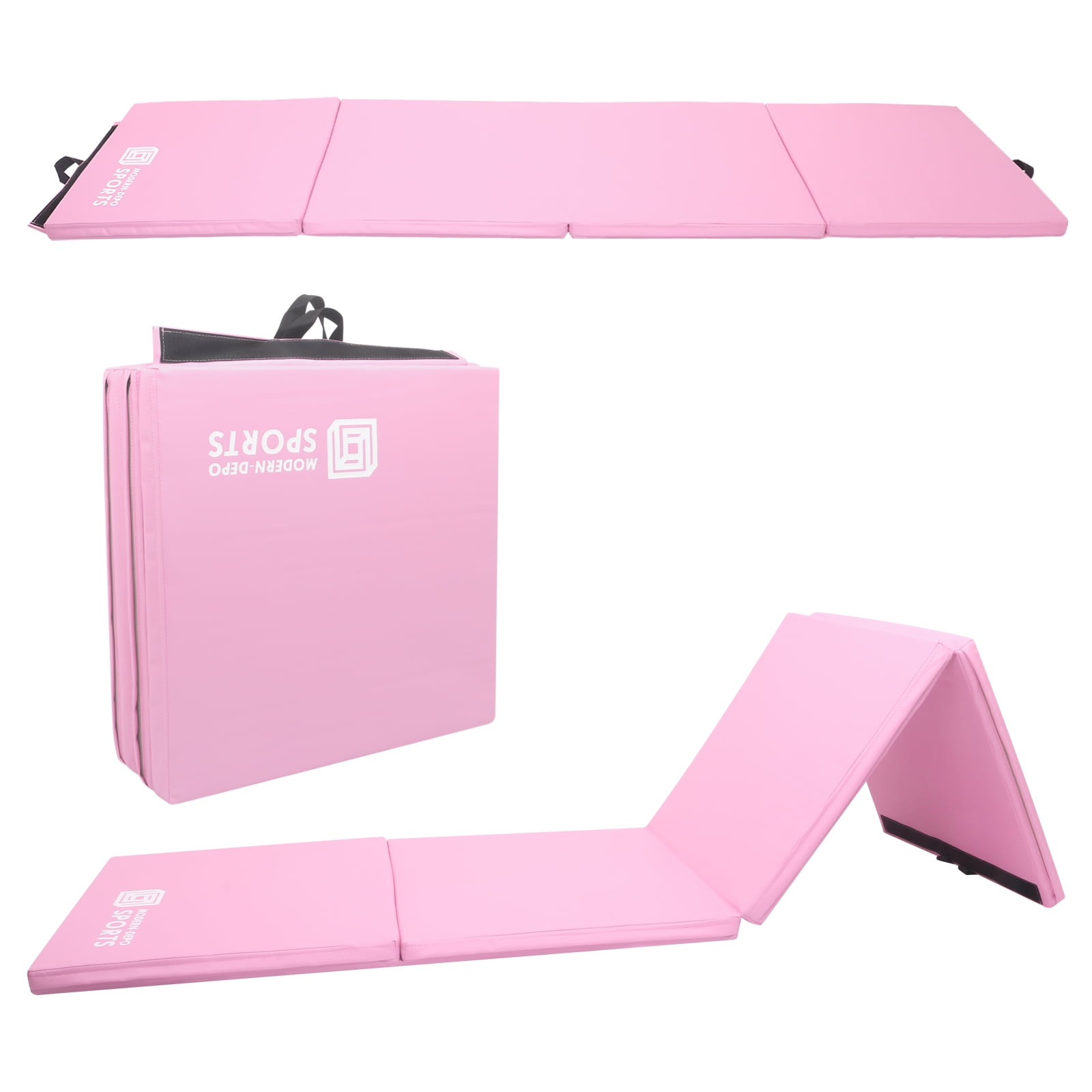 Gymnastics Mat 8'x2'x2" Foldable Tumbling Mats with Carrying Handles ...