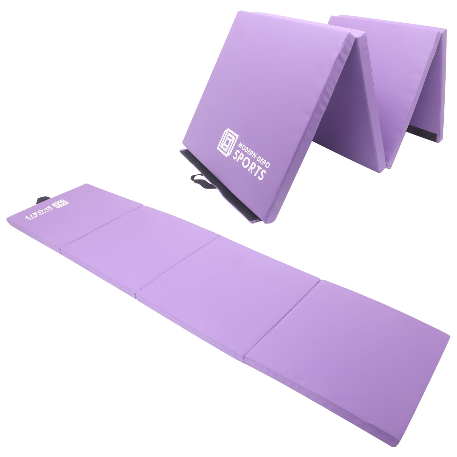Gymnastics Mat 8'x2'x2" Foldable Tumbling Mats with Carrying Handles ...