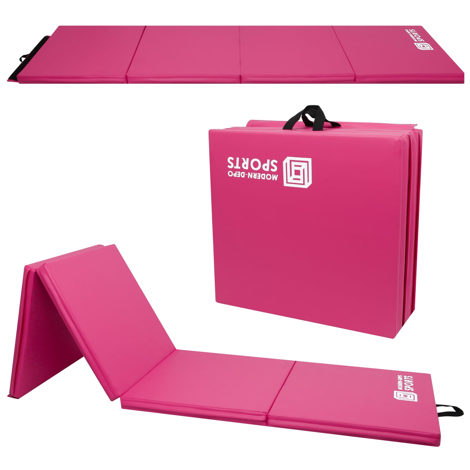 Gymnastics Mat 8'x2'x2" Foldable Tumbling Mats with Carrying Handles ...