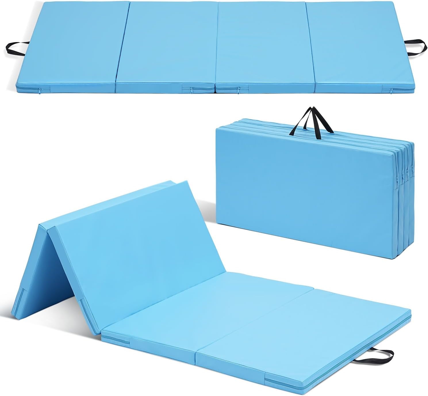 Gymnastics Mat Exercise Mat Gym Mat for Home Aerobics Workout Foldable ...