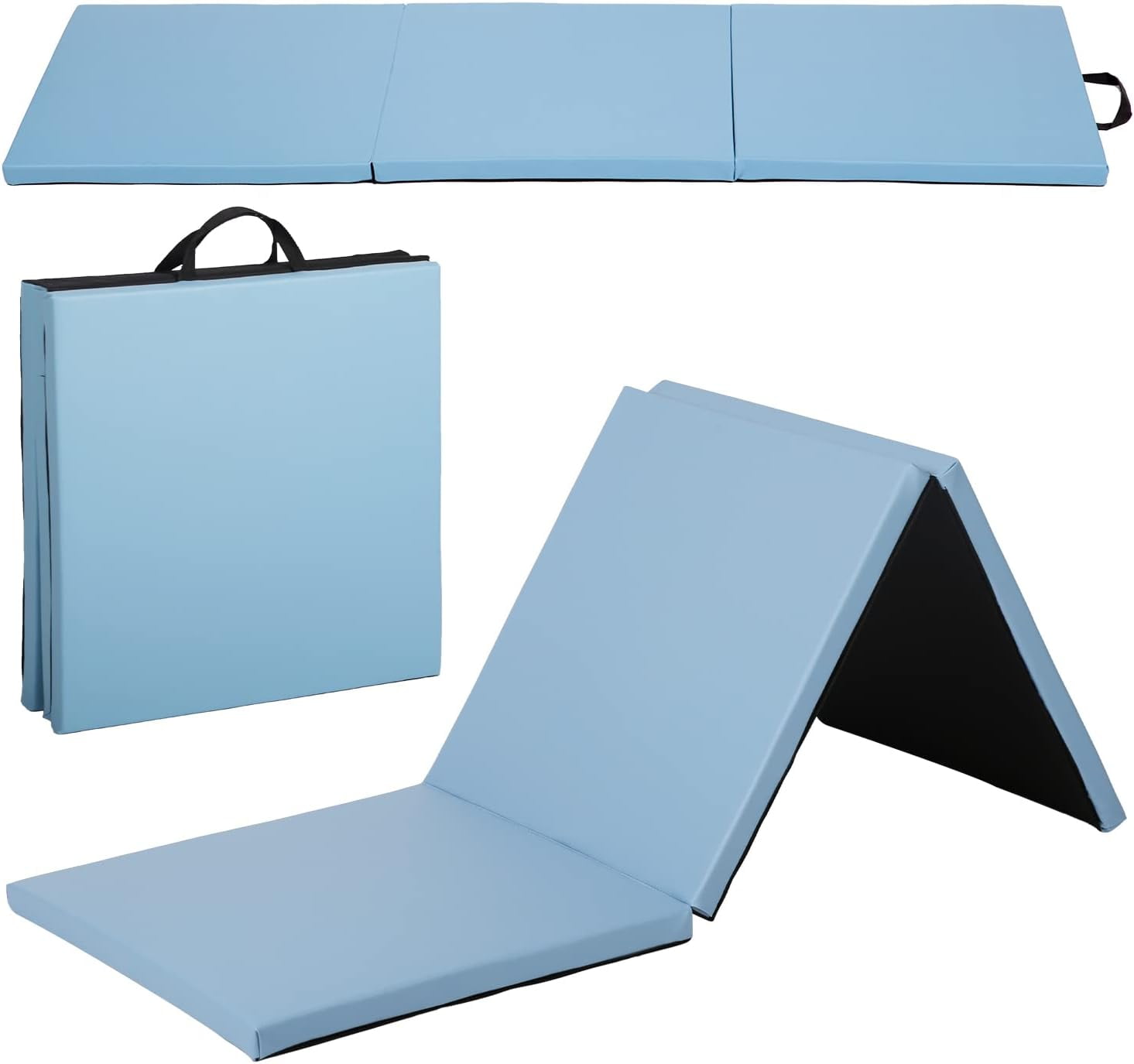 Gymnastics Mat Exercise Mat Tumbling Mats for Home Gym, Folding ...