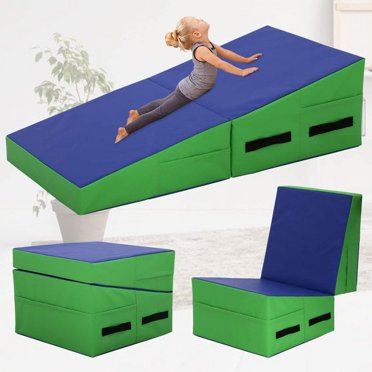 PRISP Folding Incline Gym Mat - 71 x 30 x 14 in Wedge Gymnastics ...