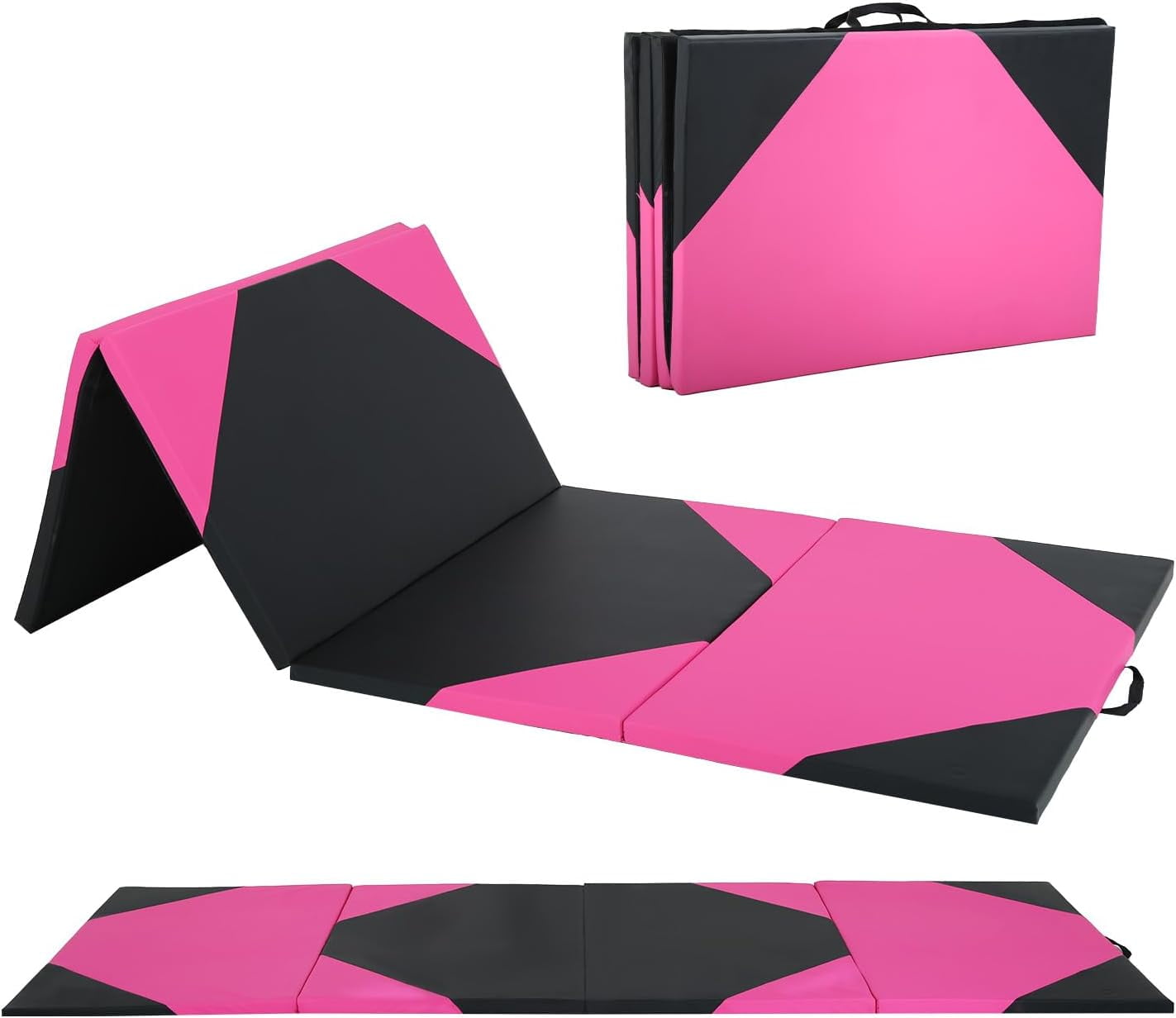 FDW 4'x10'x2" New Folding Panel Gymnastics Mat, Perfect for Indoor ...