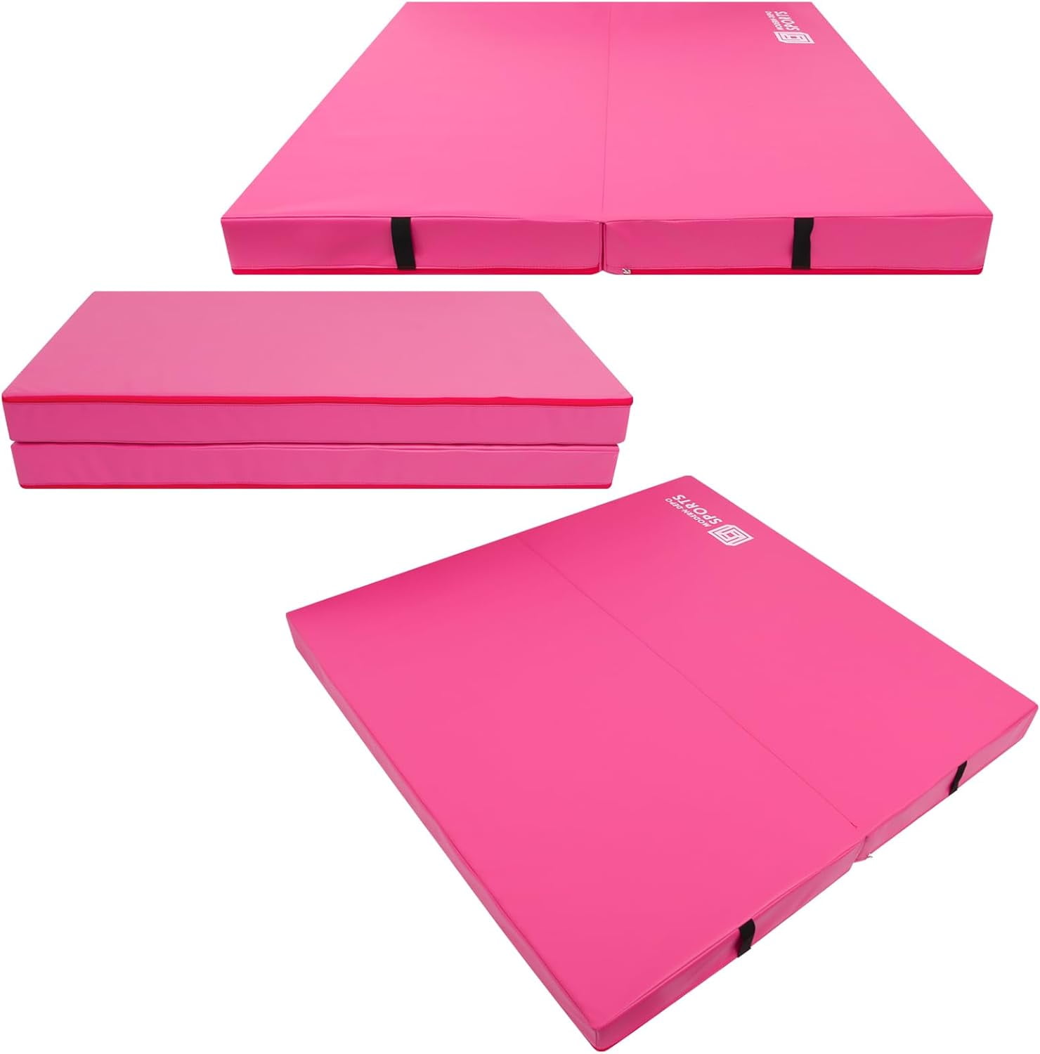 Gymnastics Mat for Kids 4'x4'x4" Foldable Crash Landing Mat Tumbling ...