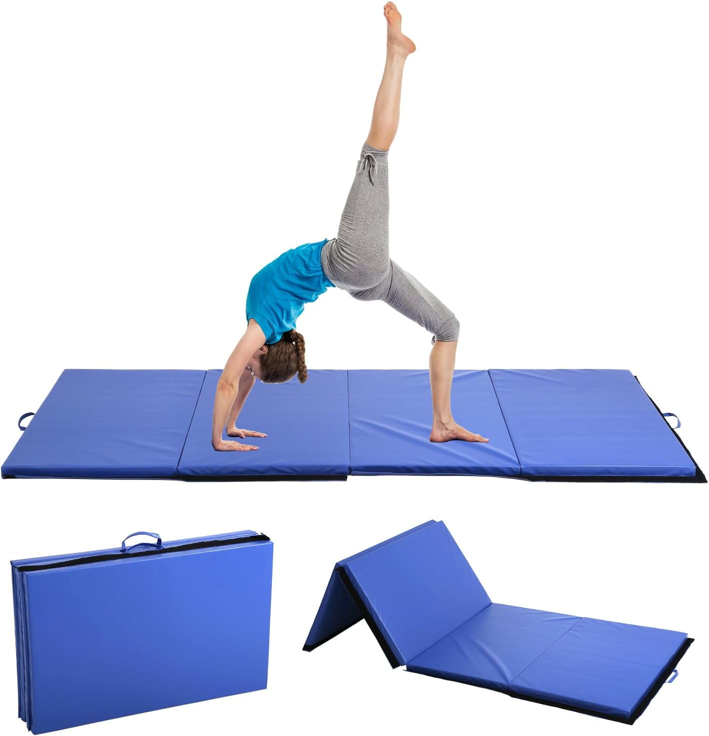 Gymnastics Mat for Tumbling, Folding Tumbling Mat Exercise Mat Gym Mat ...