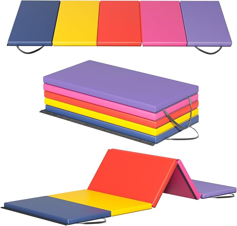 Gymnastics Mats Foldable Tumbling Mats Portable Gymnastics Exercise Mat ...