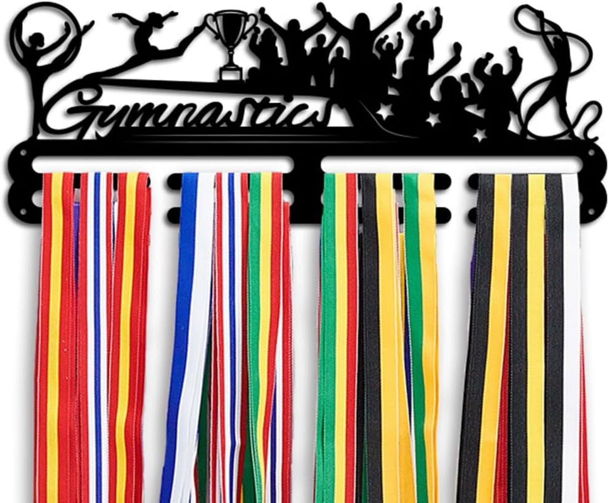 Gymnastics Medal Hanger Display Medal Holder Display Hanger Rack Frame Metal Medal Hooks Ribbon ...