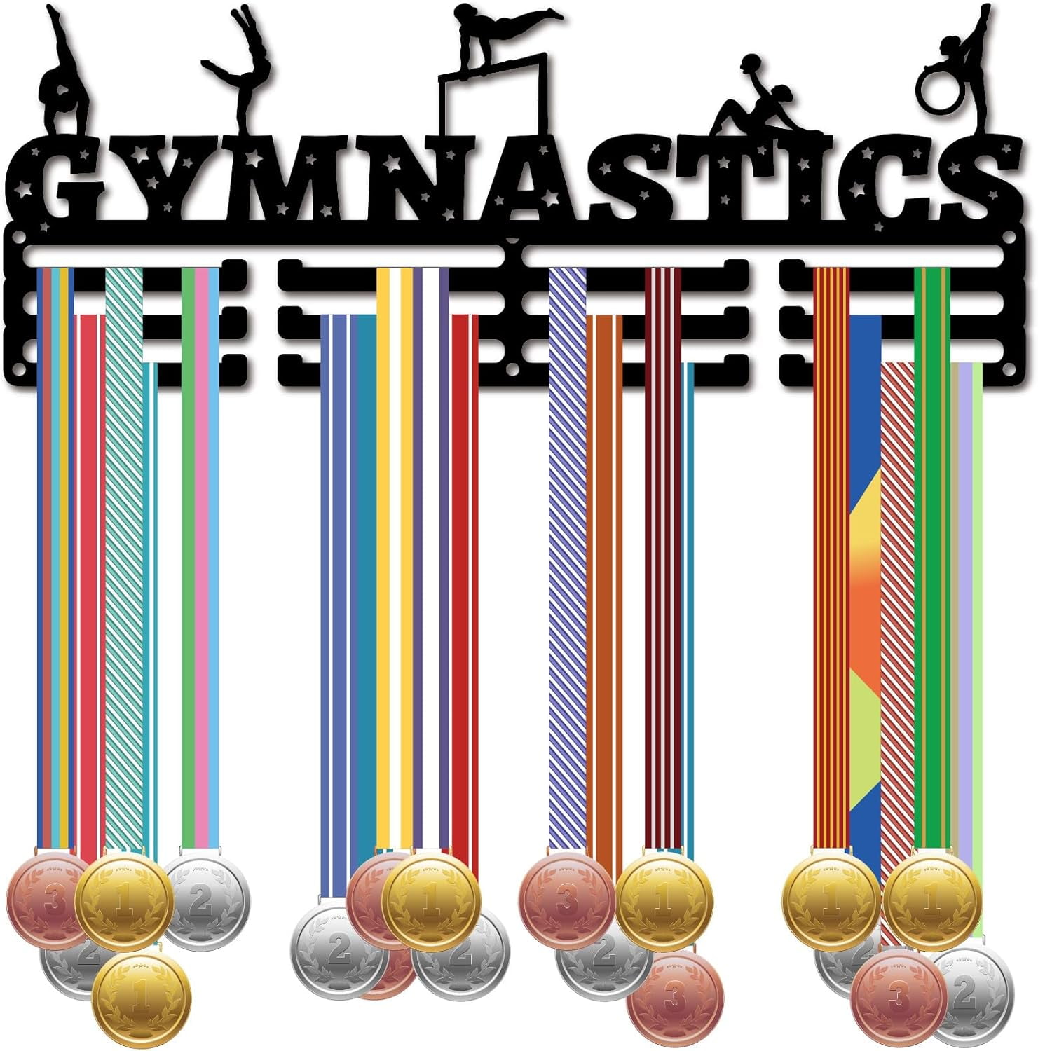 Gymnastics Medal Hanger Display Metal Medal Holders Black Iron Shelf ...