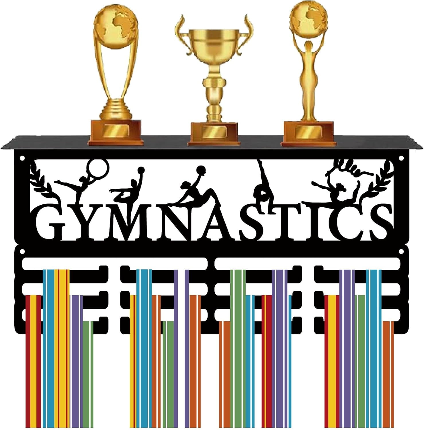 Gymnastics Medal Hanger Display Trophy Shelf Medal Holder with Shelf ...