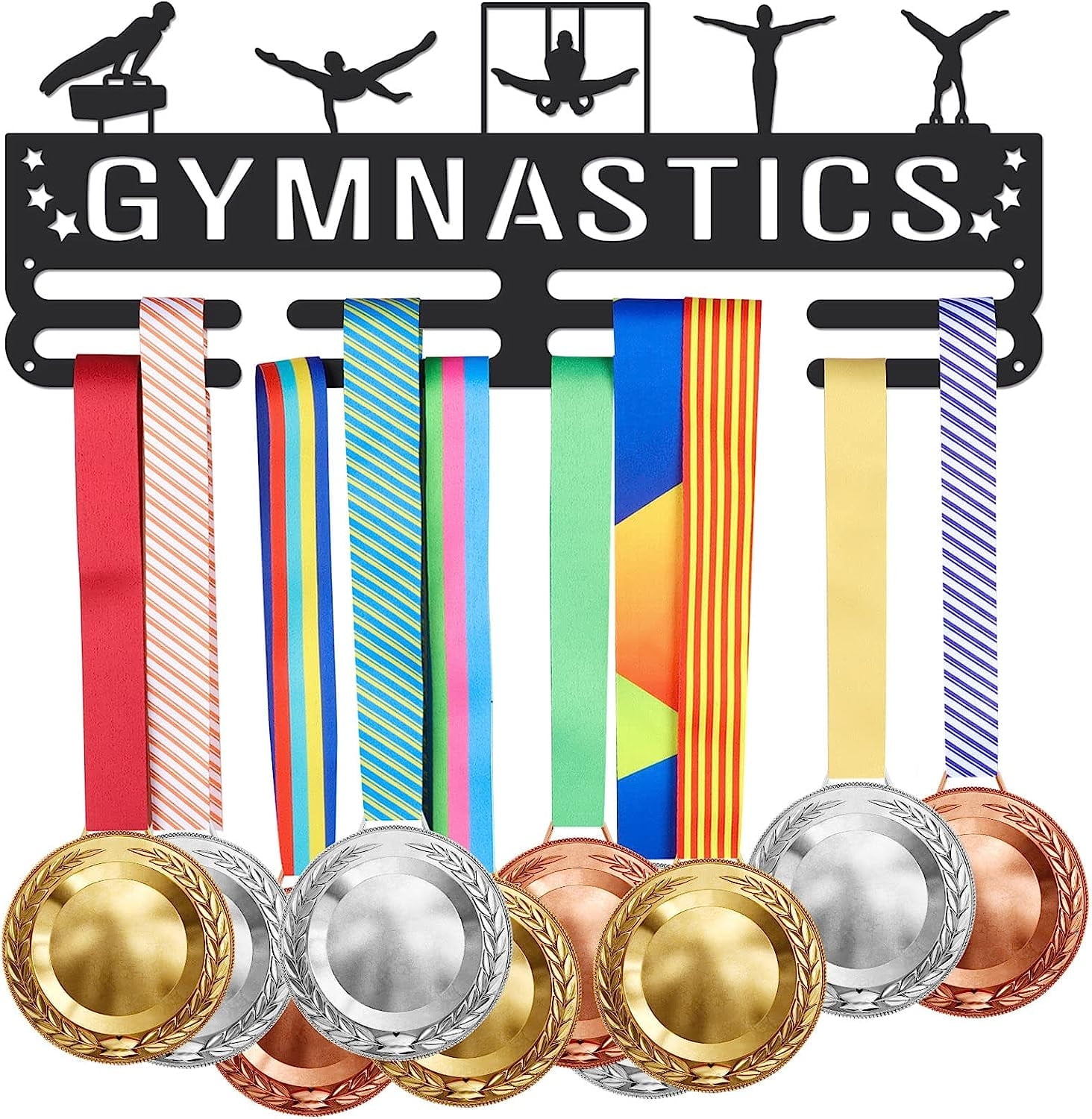 1set Gymnastics Medal Hanger Male Gymnastics with 8 Lines Sturdy Steel ...