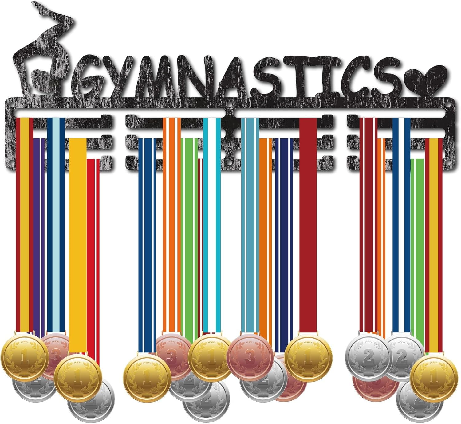 Gymnastics Medal Holder Display Hanger Metal Medal Rack Organizer Medal ...