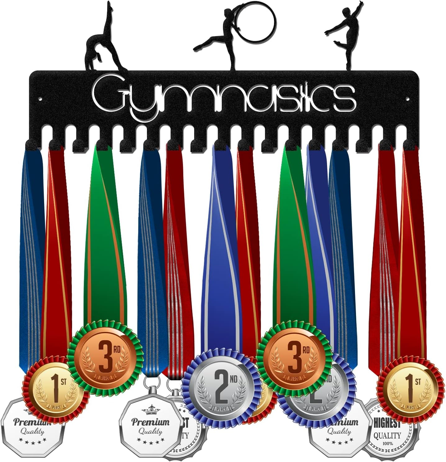 Gymnastics Medal Holder Display Hanger Rack Frame for Sport Race Womans ...