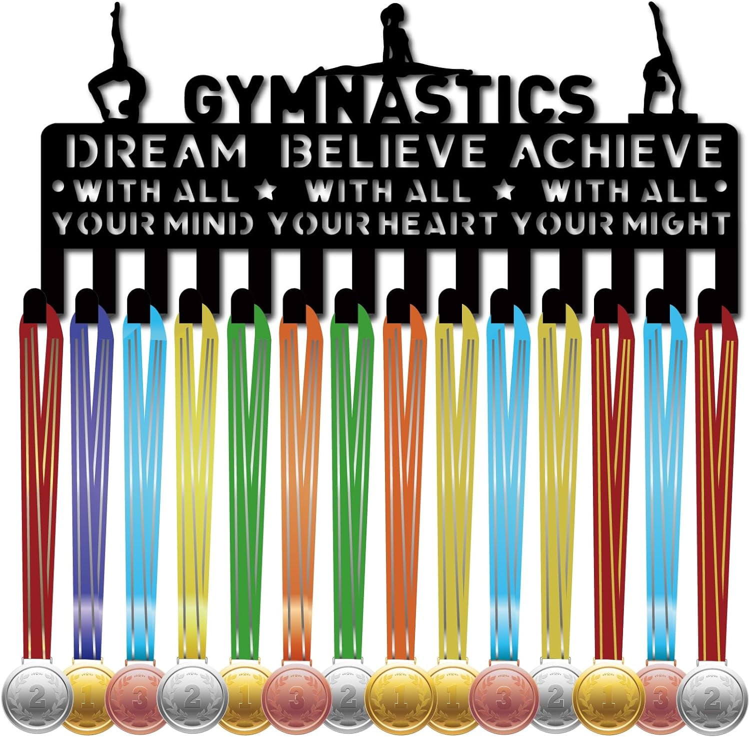 Gymnastics Medal Holder Display Sports Medal Hanger Rack Hooks Small ...