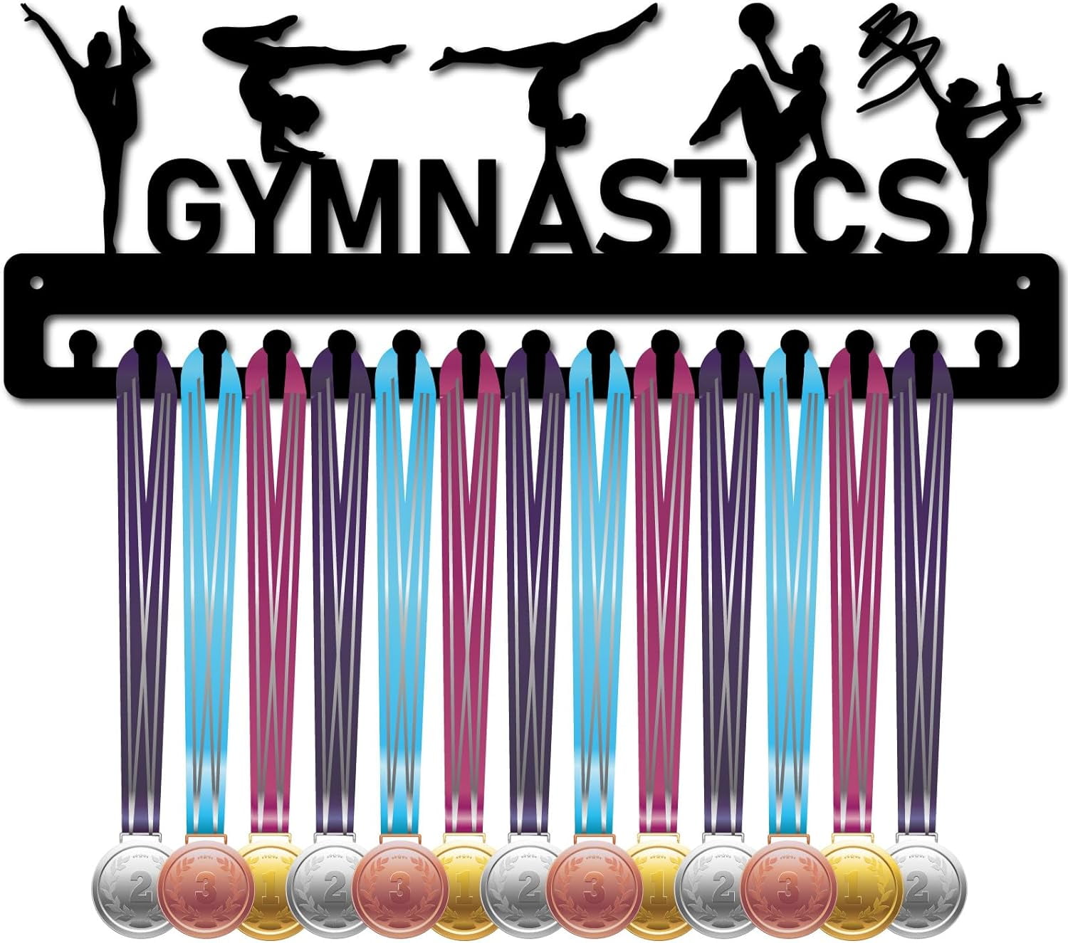 Gymnastics Medal Holder Hanger Medal Rack Organizer Metal Shelf Medal ...