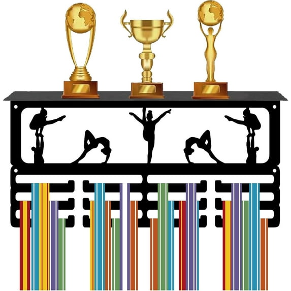 Gymnastics Medal Holder Sport Medal Rack Wall Mounted 70+ Medals Awards ...