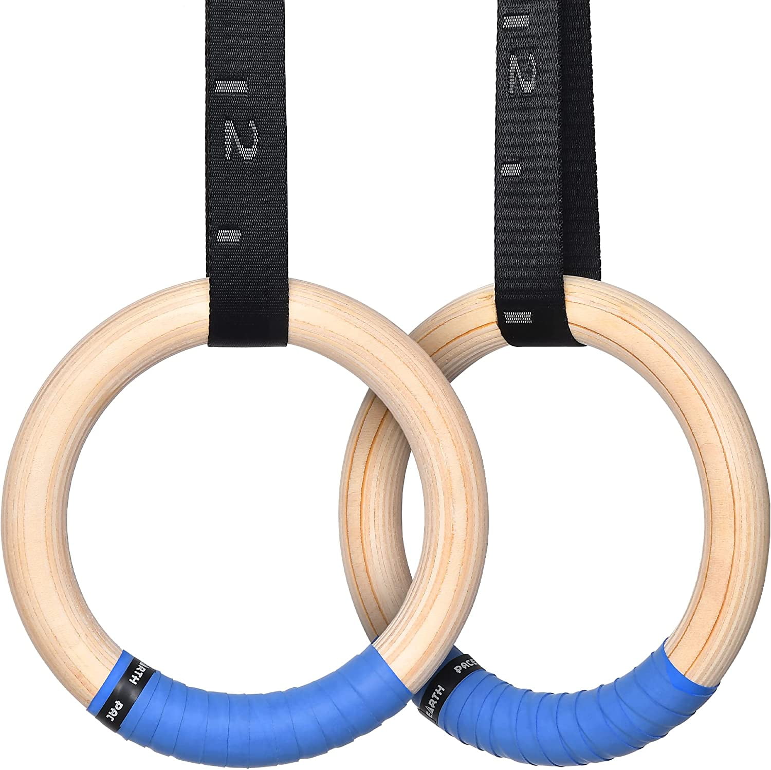 Gymnastics Rings Wooden Olympic Rings 1500/1000lbs with Adjustable Cam ...