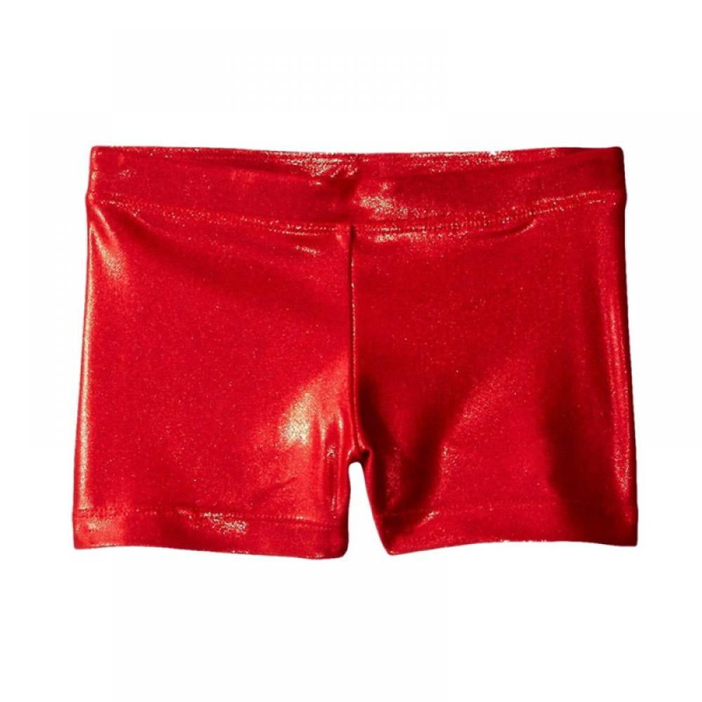Gymnastics Shorts for Girls Ballet Dance Shorts for Girls Metallic ...
