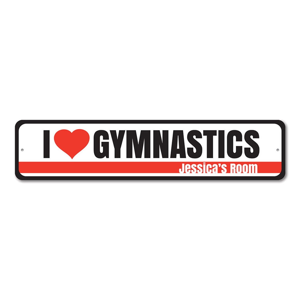 Gymnastics Sign, Kid's Room Sign, Custom Gymnast I Love Gymnastics Sign ...