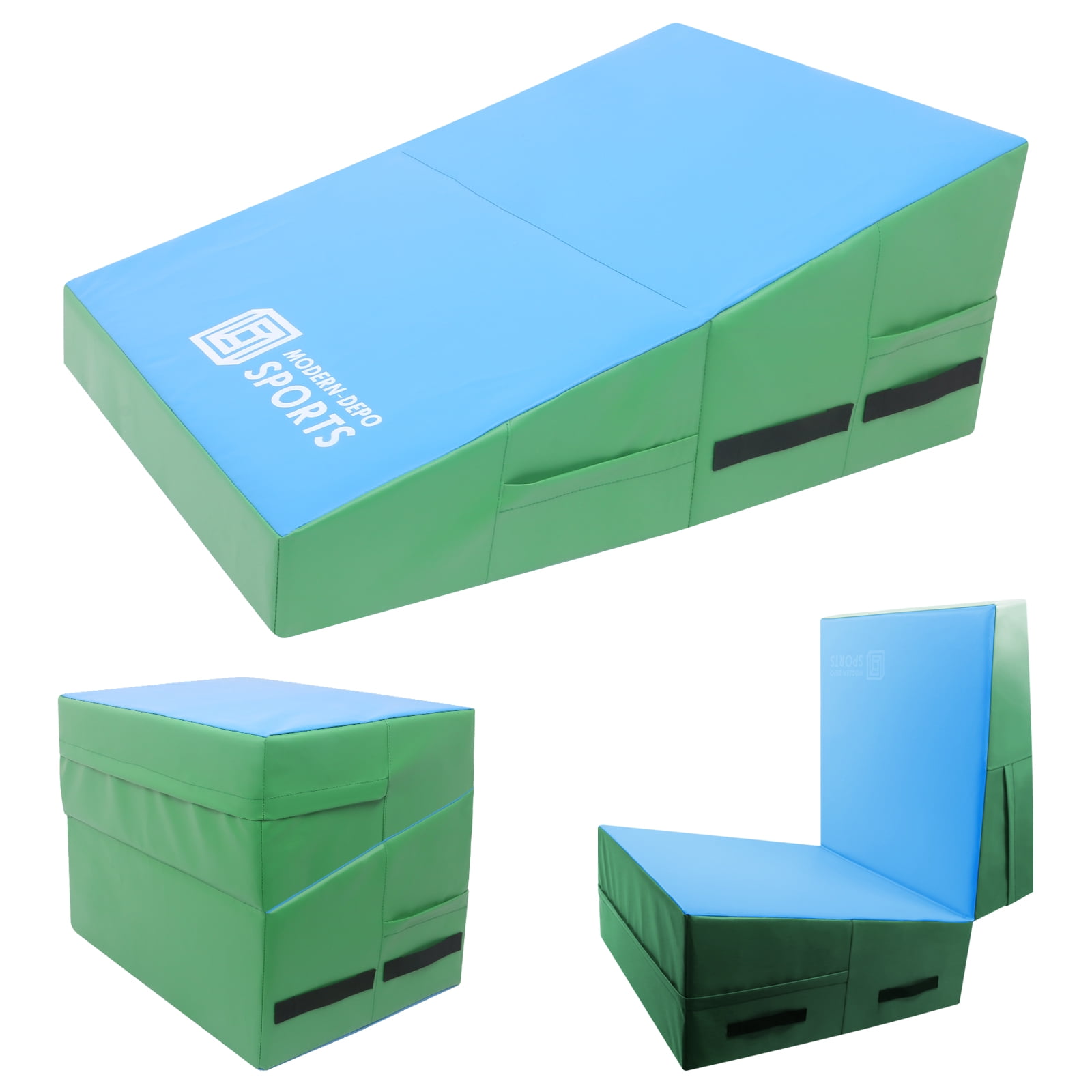 Gymnastics Wedge Mats 33" X 23.6" X 13.4" Folding for Home Use ...