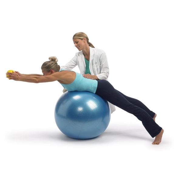 OPTP Gymnic Classic Plus Exercise Ball, 65 cm, Blue, Core Workout ...