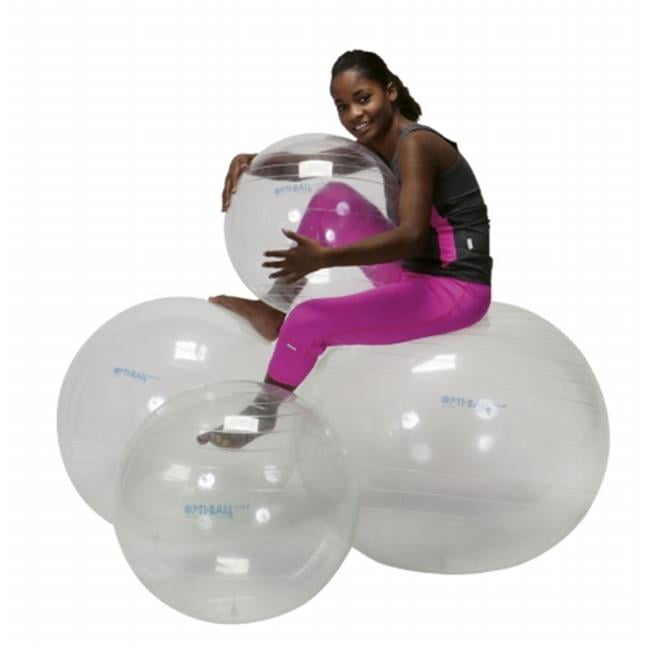 Gymnic Opti-Ball Clear Fitness Ball for Exercise, Aerobics, Pilates ...