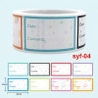 Gymnture 1 Roll Removable Date Sticker for Food Containers Blank ...