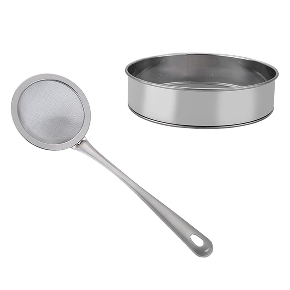 Gymnture 1 Set Stainless Steel Strainer Mesh Flour Sifter Handheld ...