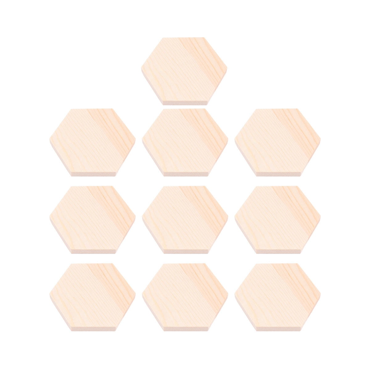 Gymnture 10 Hexagon Wooden Blocks for DIY Crafts - Walmart.com