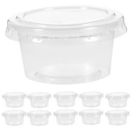 50 Pack Disposable Plastic Portion Cups with Lids, Small Plastic ...