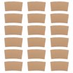 50 Pack Kraft Coffee Cup Sleeves Disposable Corrugated 2.36x4.92 Inch ...