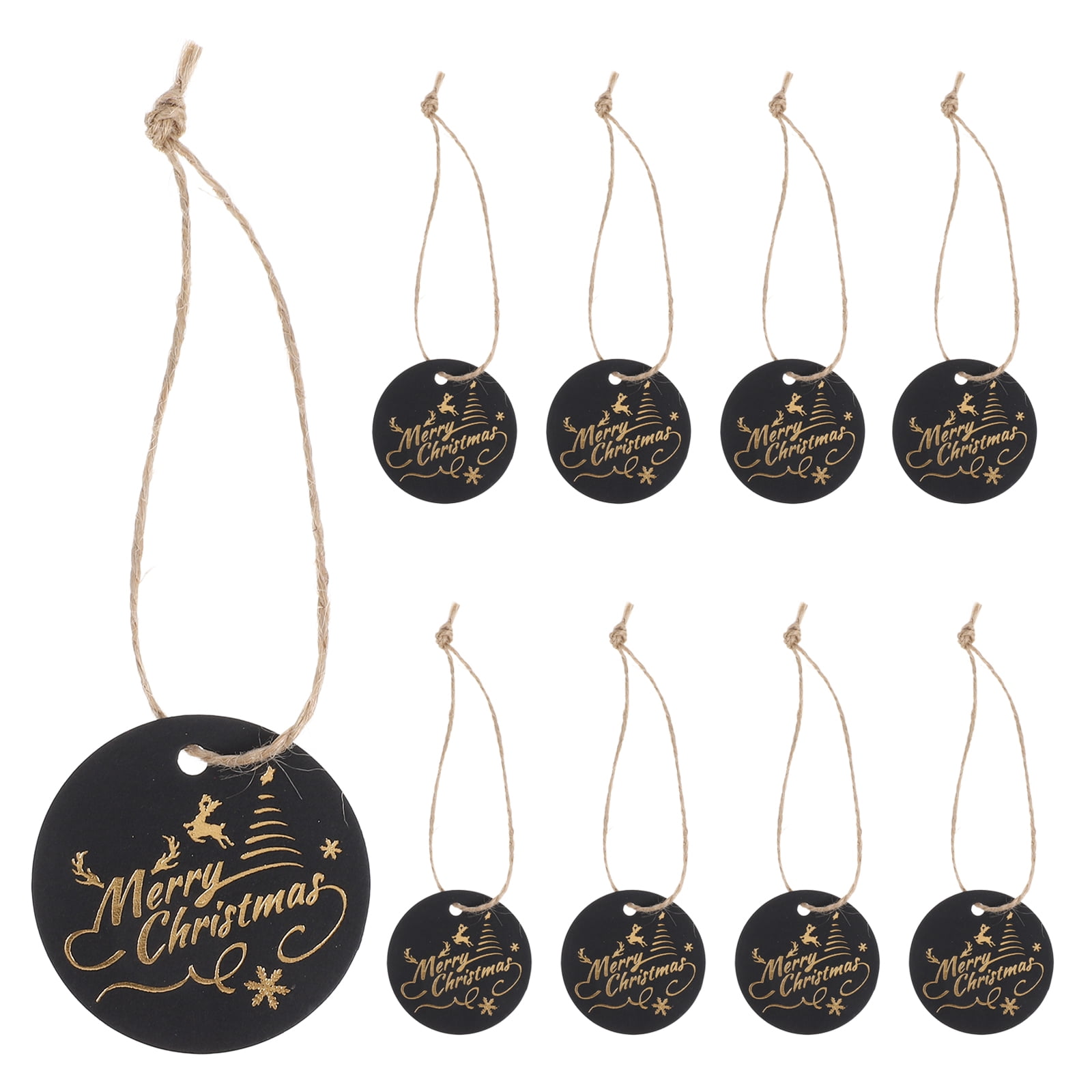 Gymnture 100pcs Merry Christmas Paper Gift Tags With Cotton Strings Diy ...