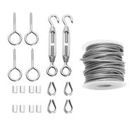 BENTISM T316 Stainless Steel Cable Steel Wire Rope 1/8" 300 ft 7x7 Cable Railing - Walmart.com