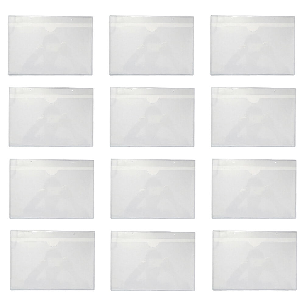 Gymnture 20 Clear Adhesive Pockets with Labels for Organization ...