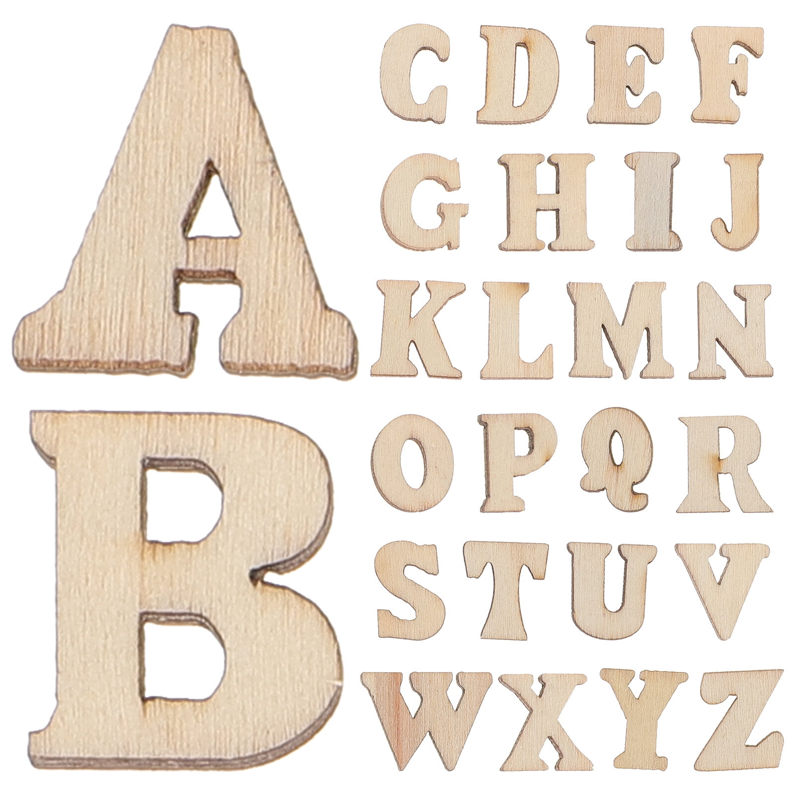 Gymnture 200Pcs Wooden English Letters DIY Unpainted Alphabet for Home ...