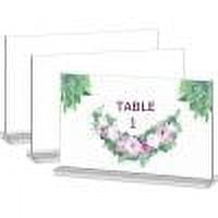 Gymnture 3pcs Clear Acrylic Sign Holder With Vertical Stand Double ...