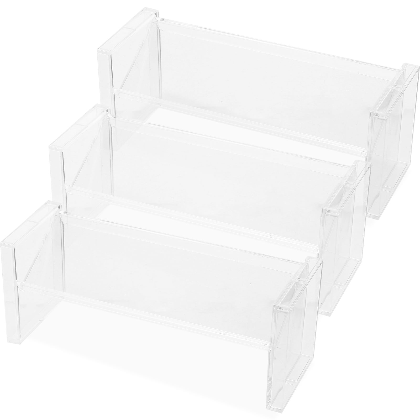 Gymnture 3pcs Rectangular Clear Showcases Collectibles Display Stands ...