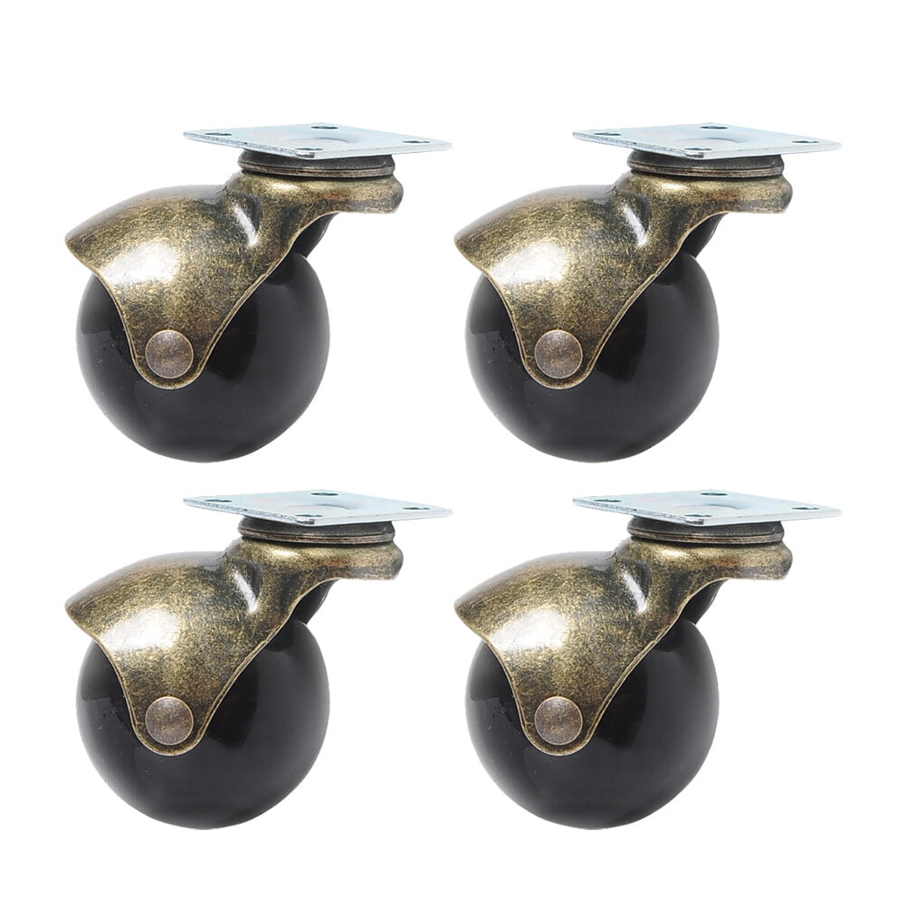 Gymnture 4pcs Heavy Duty Mute Casters with Pole, Flat Base - Walmart.com