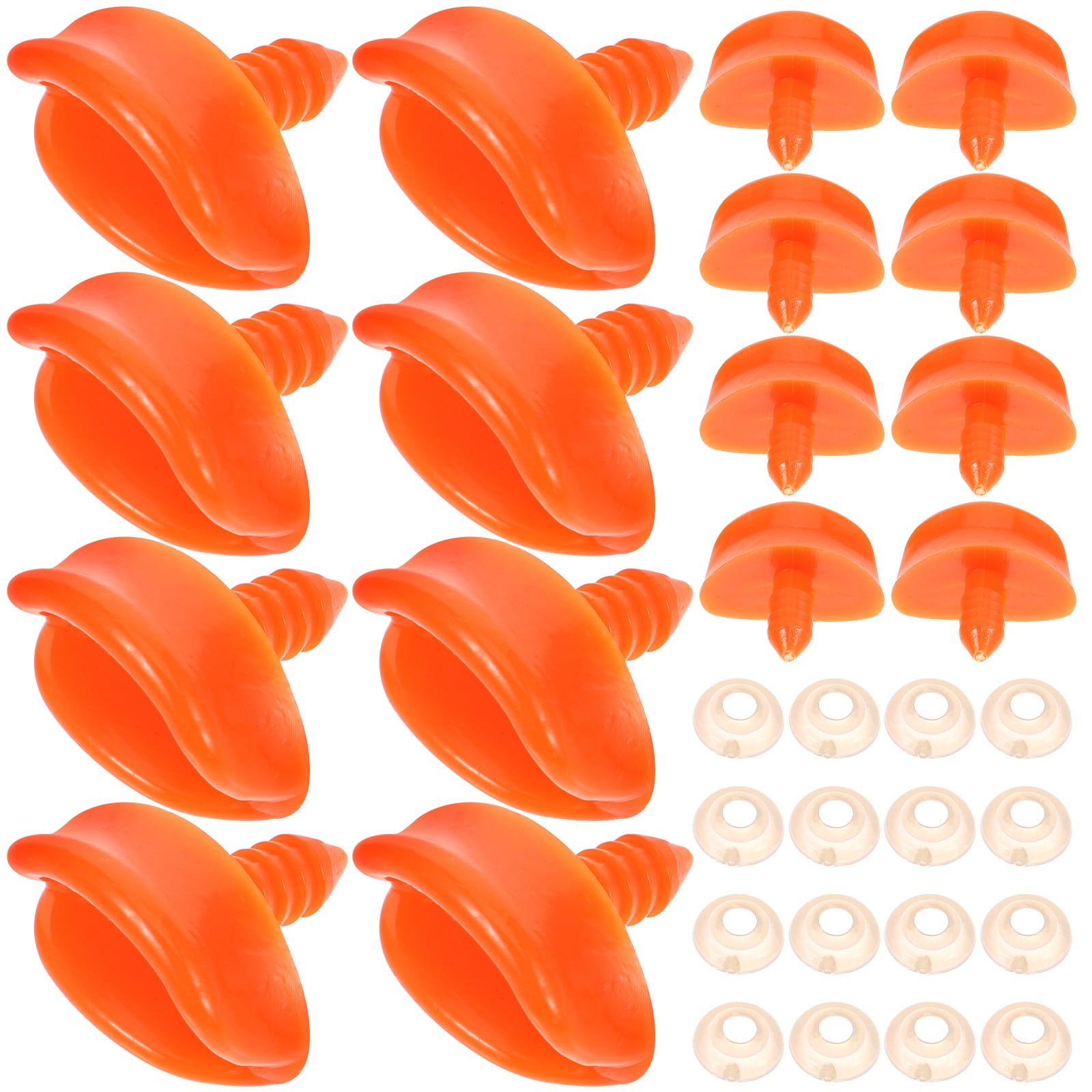 Gymnture 50 DIY Mouth Plush with 24mm Gasket for Kids - Orange ...