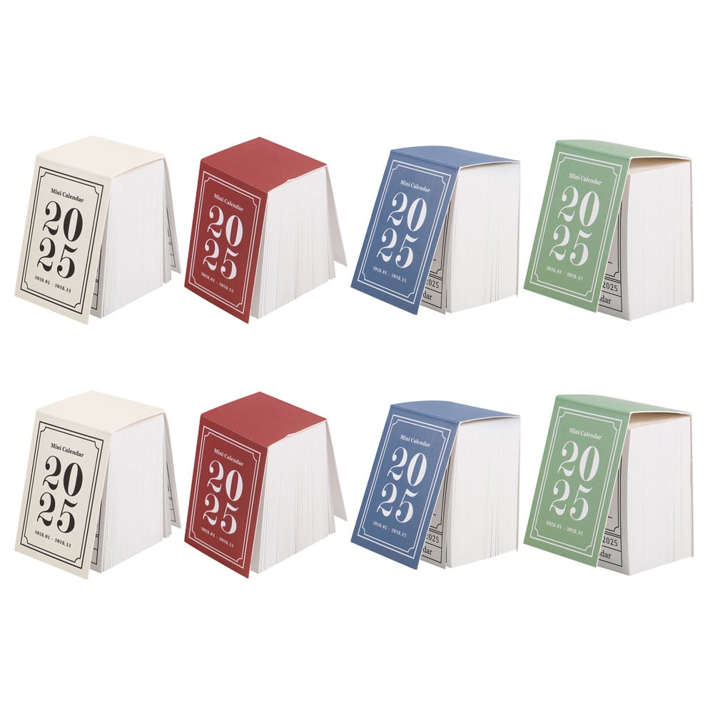 FRCOLOR 8pcs Vintage Mini Desk Calendar with Romantic Design for Decor ...