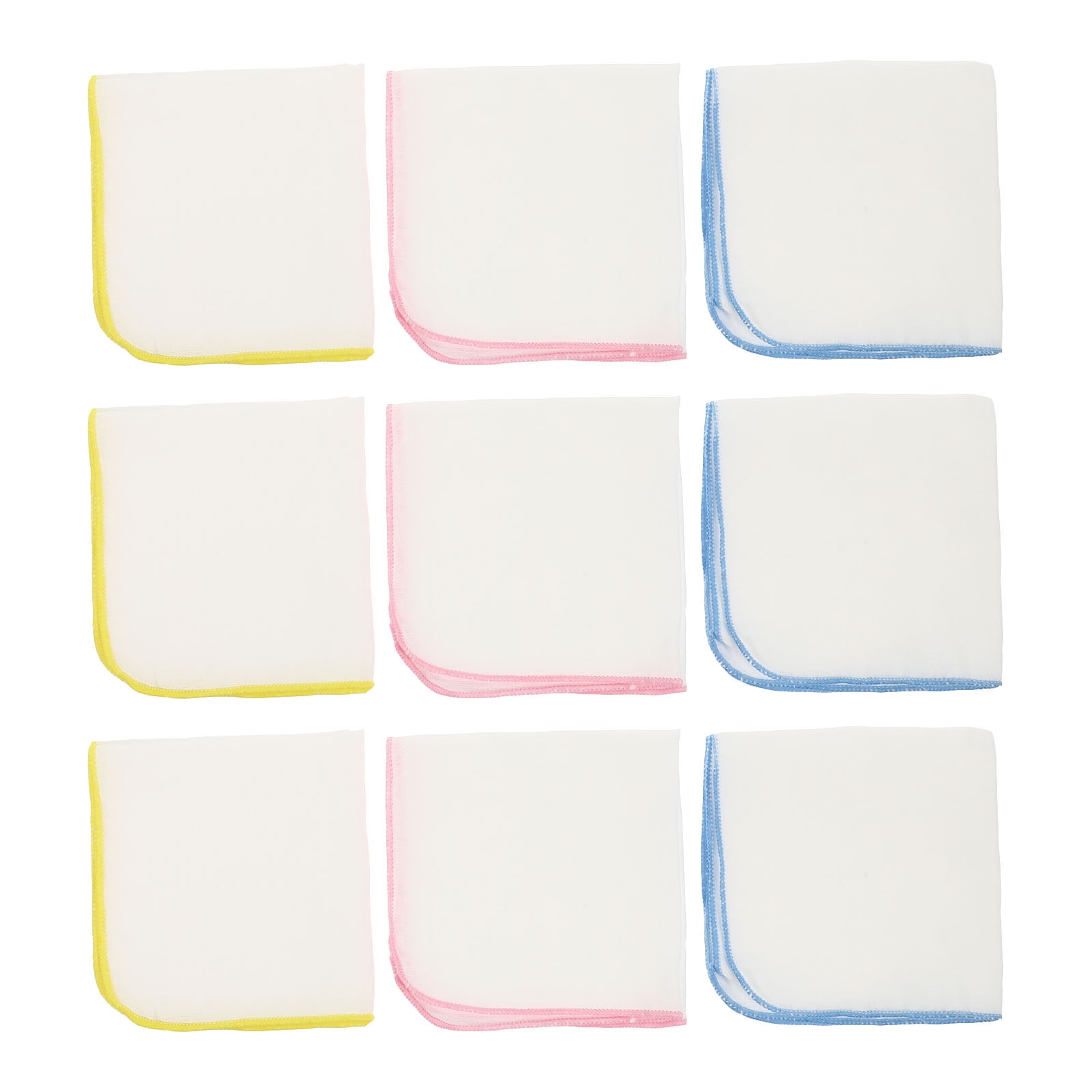 Gymnture 9Pcs Muslin Cotton Burp Cloths - Assorted Colors 30cm ...