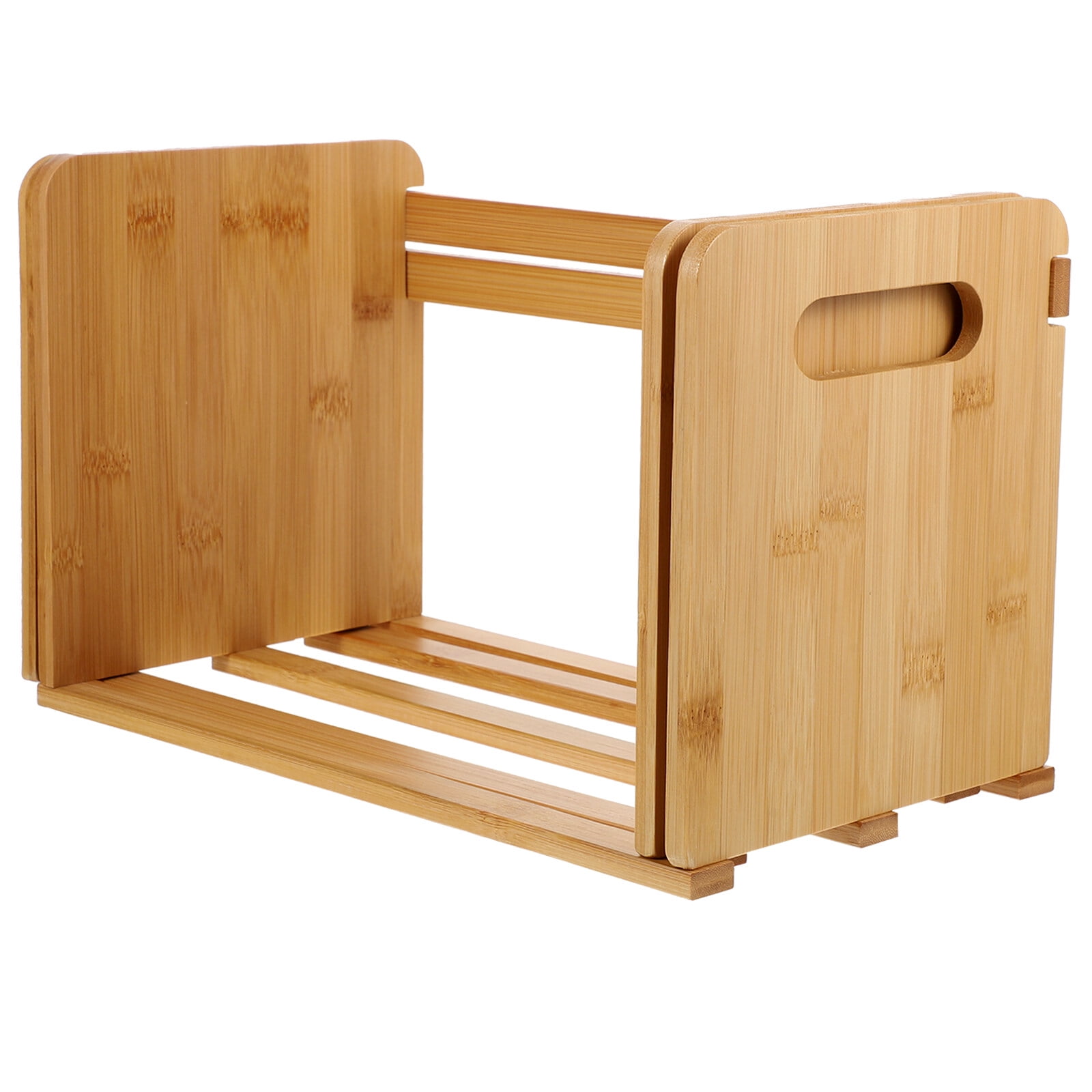 Gymnture Bamboo Desktop Bookshelf Adjustable Storage Organizer Book ...
