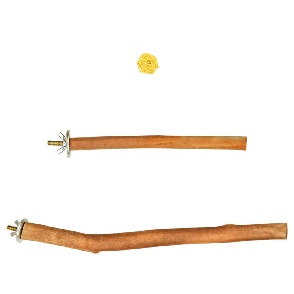 Gymnture Bird Perch Stand 1Set Simple Bird Standing Pole Wooden Cage ...