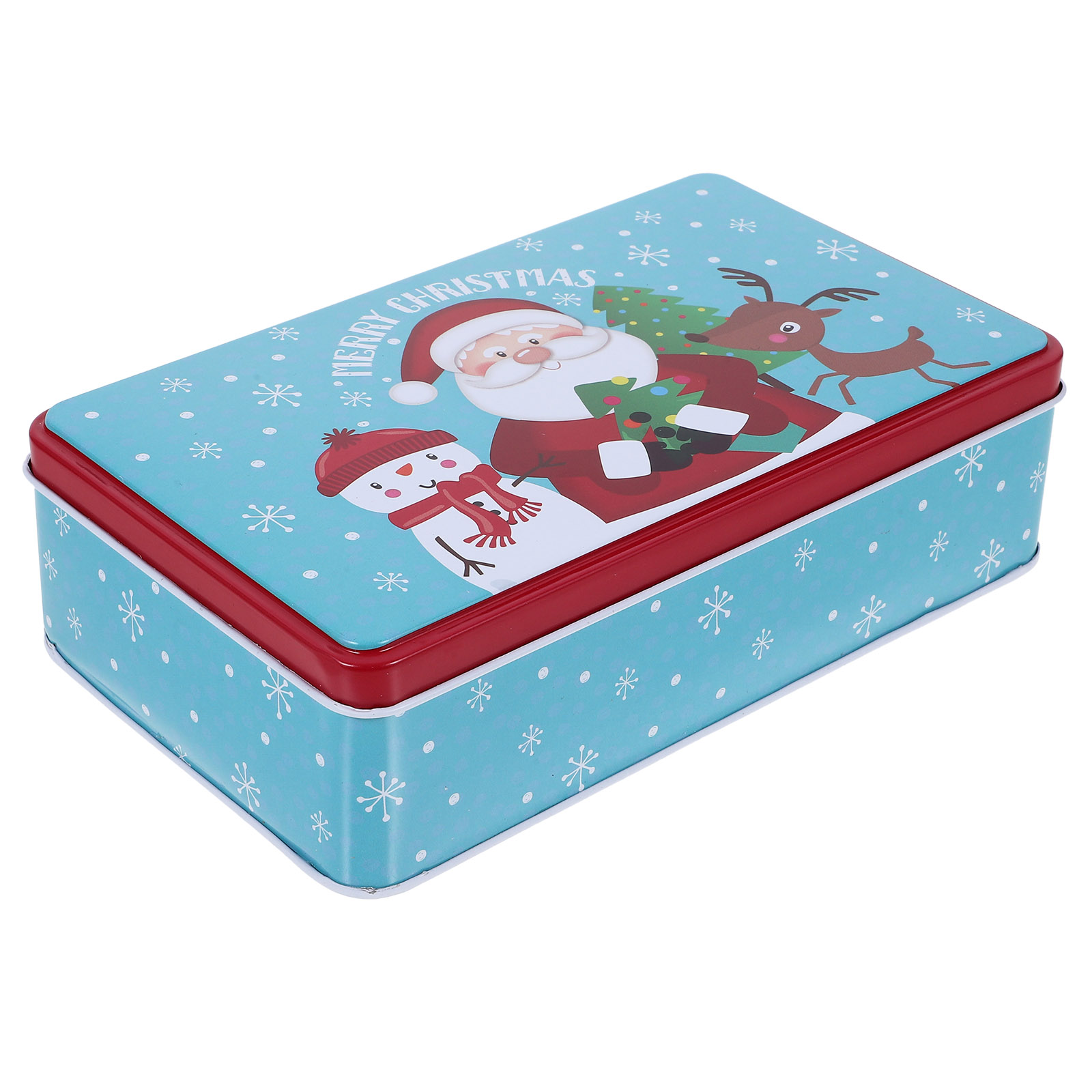 Gymnture Christmas Tin Box Candy Packing Box Chocolate Biscuits Treat ...
