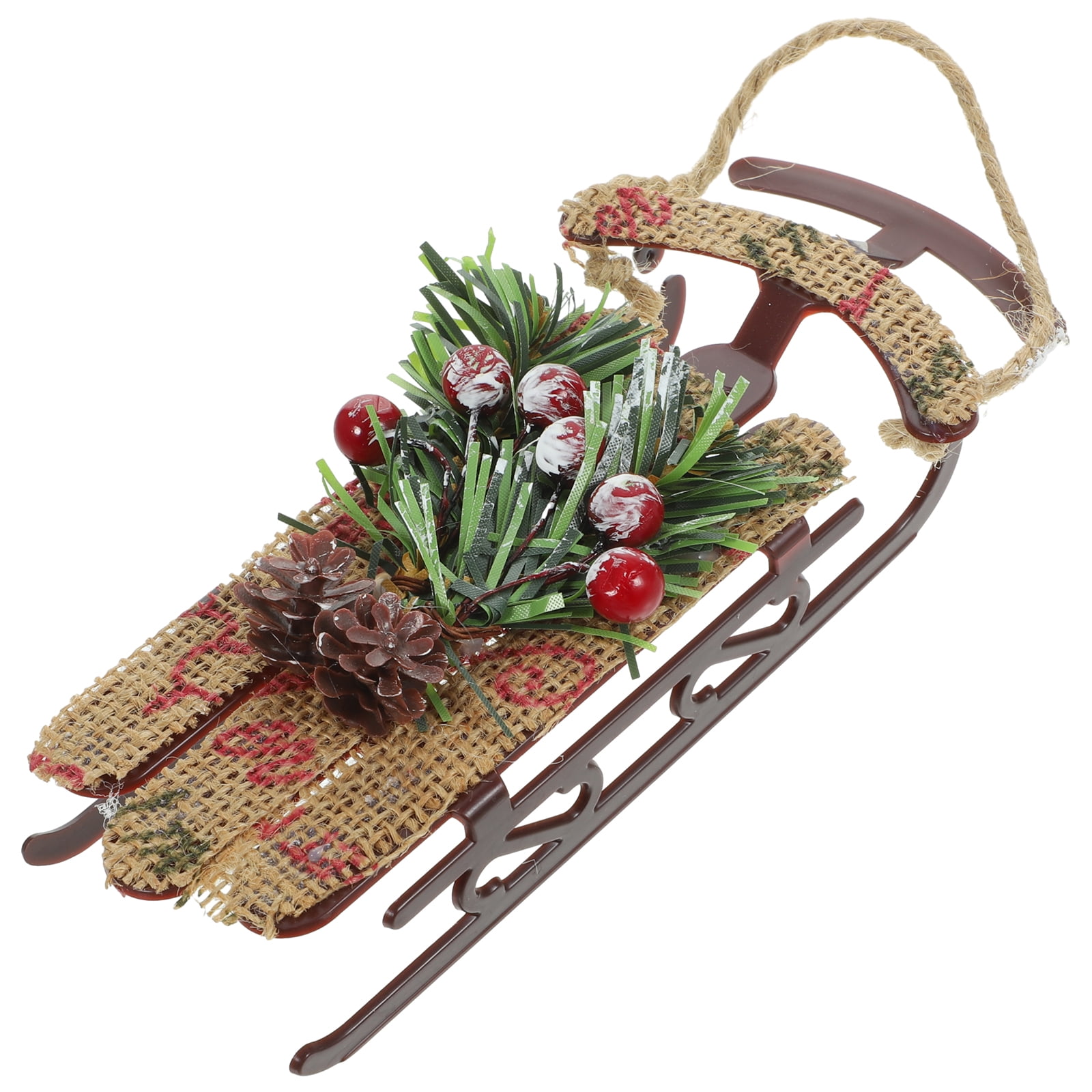 Christmas Miniature Sled Model 1 Set Hanging Sleigh Decoration for ...
