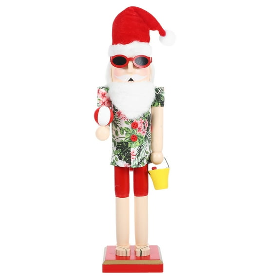 Gymnture Hawaiian Themed Wood Nutcracker Christmas Nutcracker Summer ...