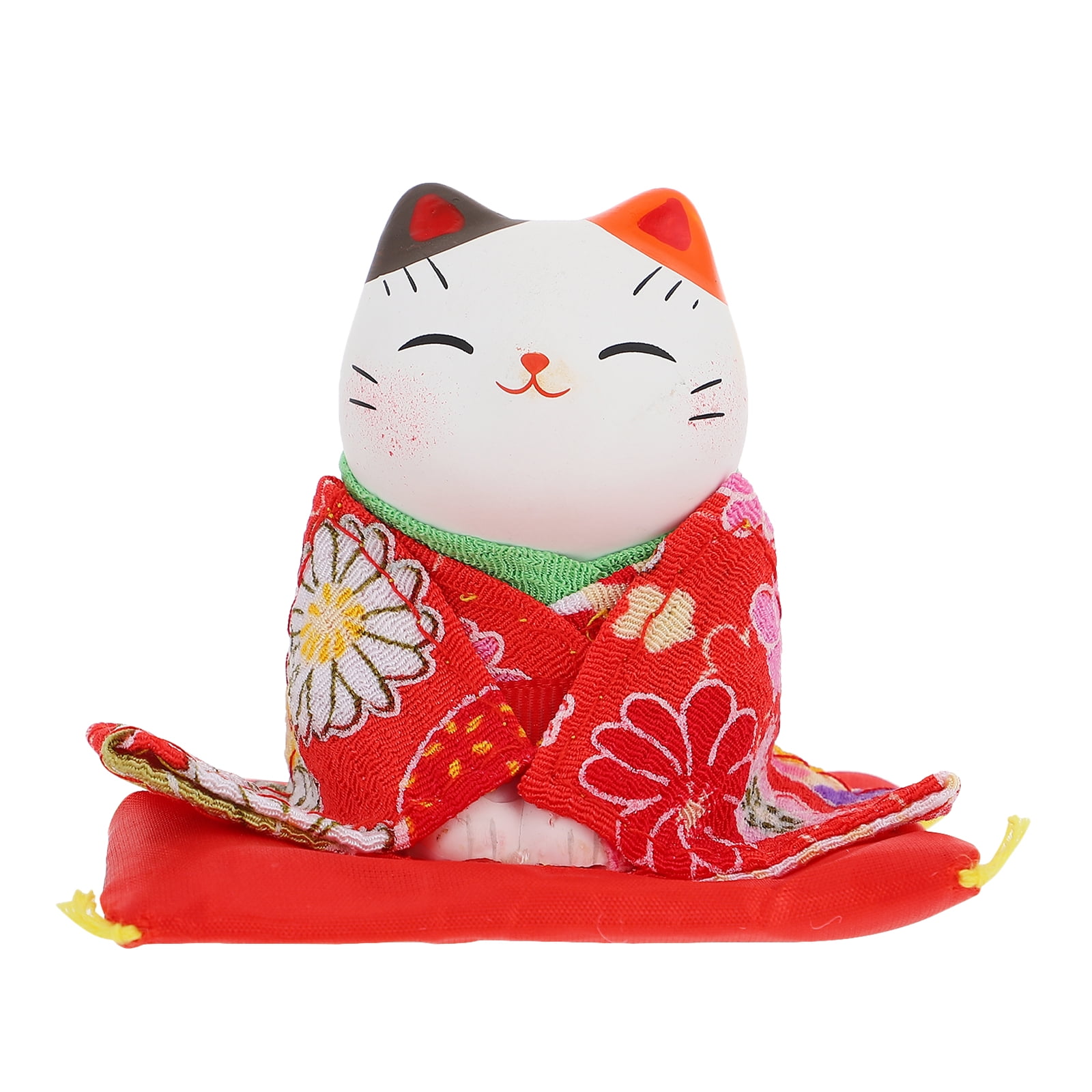 Gymnture Japanese Maneki Neko Cat Figurine - Wealth Prosperity Kitten ...