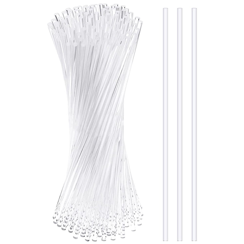 Gymnture Sticks Cake Stirrers Cocktail Clear Coffee Acrylic Straws Ball ...
