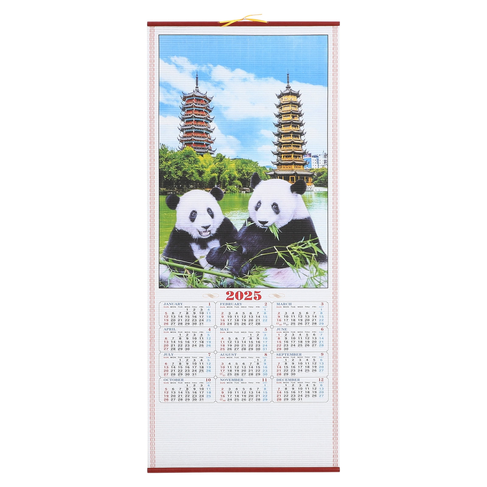 Gymnture Tradiational English Month Hanging Calendar Scroll Calendar ...