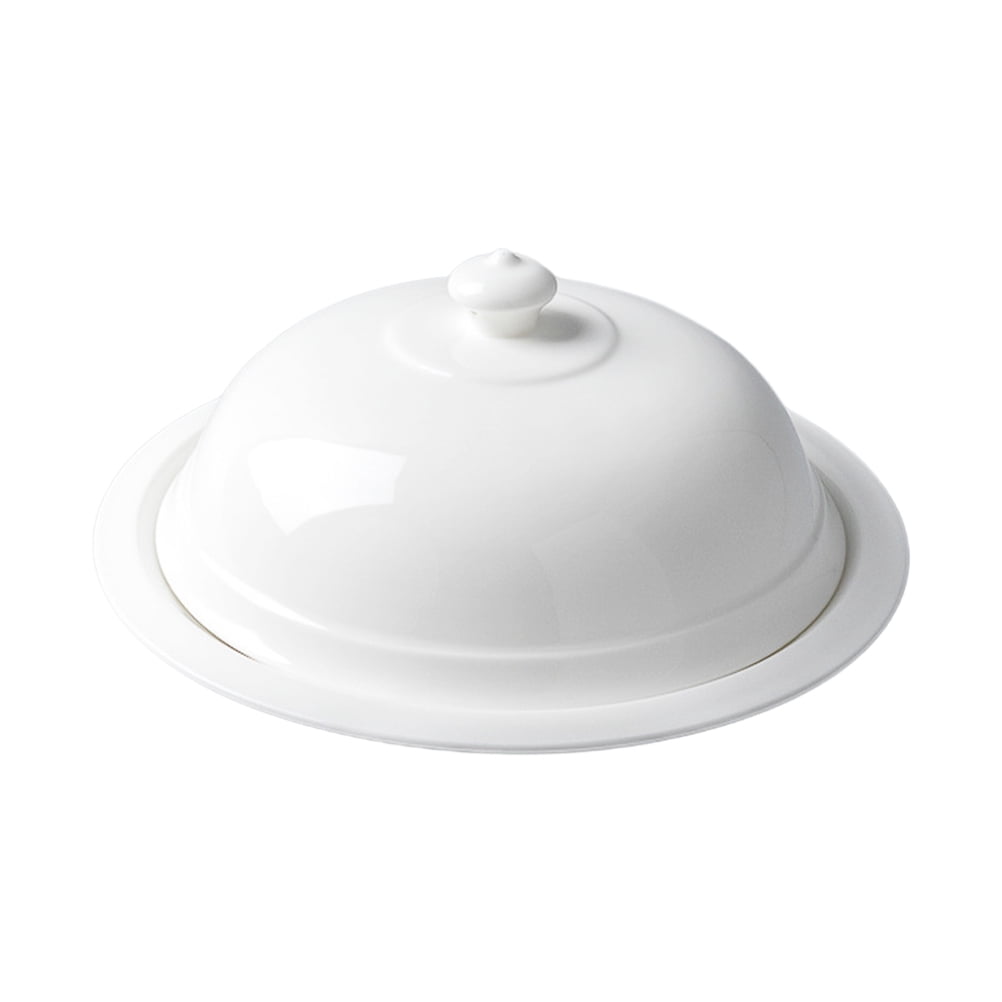 Gymnture White Ceramic Serving Platter with Lid - 10.25 Inch - Walmart.com