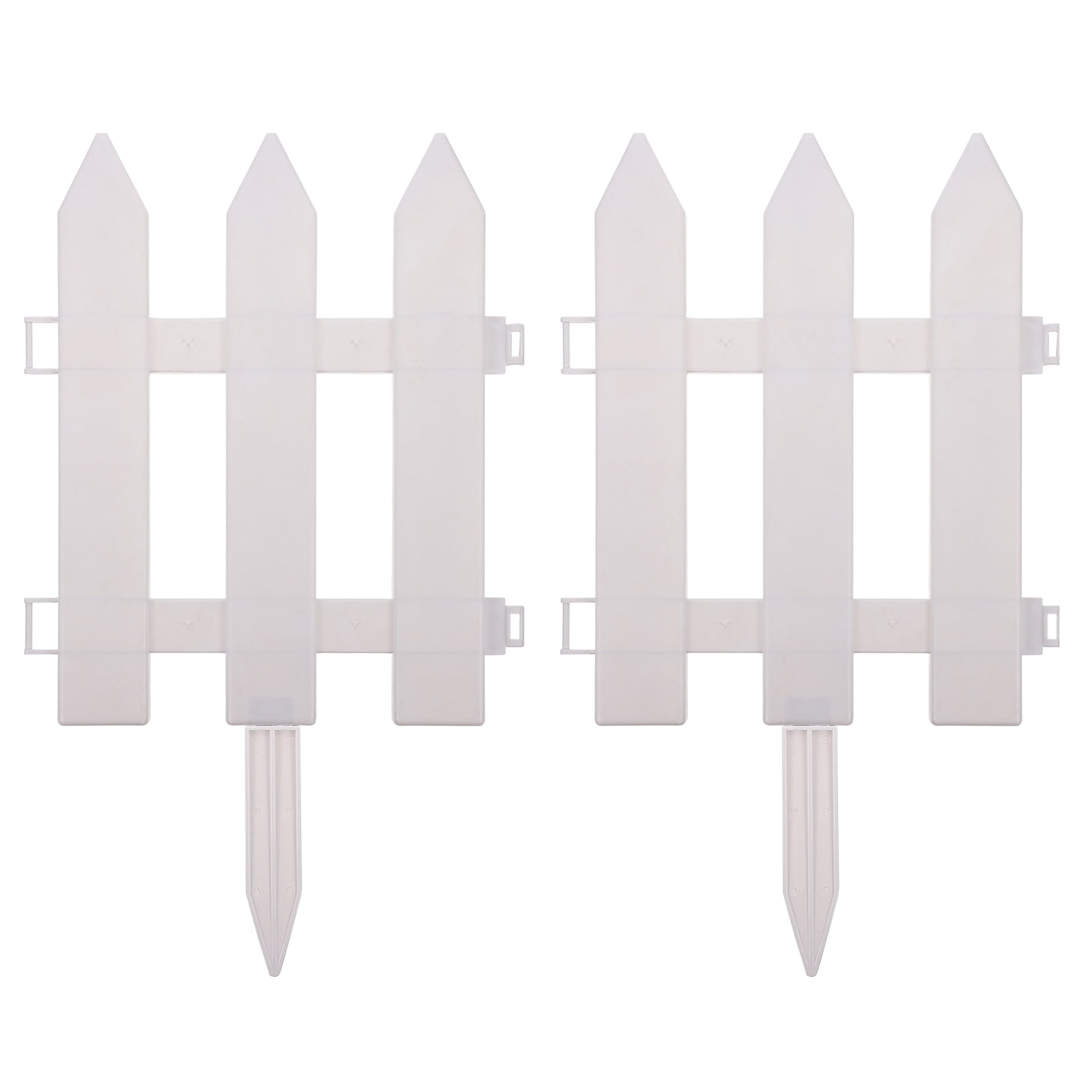 Gymnture White Picket Fence for Garden Decoration - 2 Sets - Walmart.com